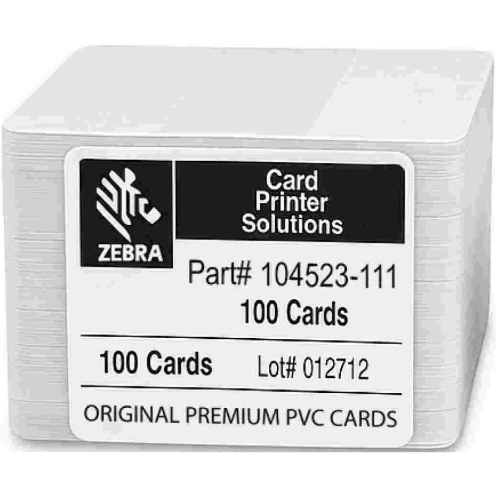 CARNET PVC PAQUETE X 100 UNIDADES ZEBRA calibre 30 - Burbuja Suministros